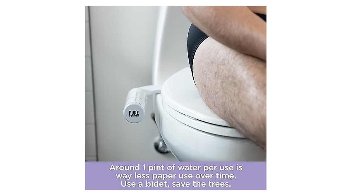 Pure for Men Bidet Toilet Seat Attachment - Easy Install & Adjustable ...