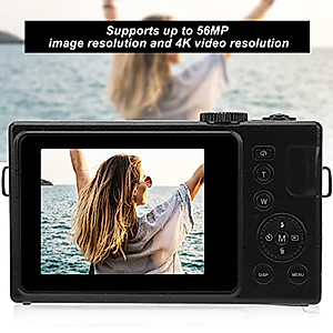 Digital Camera, FHD 1080P Digital Camera for Kids Video Camera with 4X Zoom, 3.0inch Screen 56MP Compact Vlogging Camera for Kid Adults Begiinners, Gifts for Boys Girsl (Black)