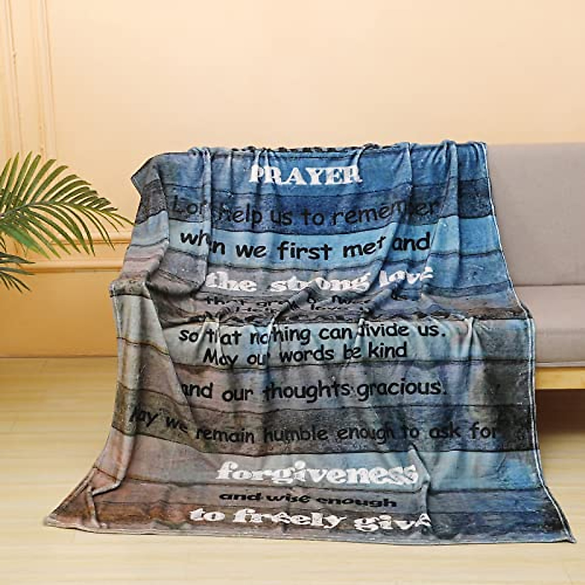 Marriage Prayer Blanket Engagement Gifts Newly Engaged Unique Throw Blanket Wedding Anniversary Bridal Shower Gift for Couple Cozy Blanket (Marriage Prayer, 60*50inch)