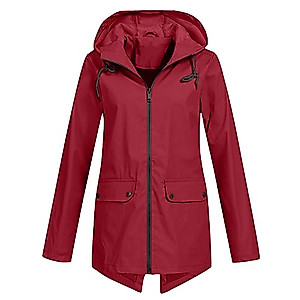 Women's Fall Clothing rain Coat for Women Waterproof roll-up Cuffed Short Sleeve Brown Shirt Women tees Dressy Casual roll-up Sleeve Pocketed Zip Long Sleeve Henley Plaid Dresses for Women