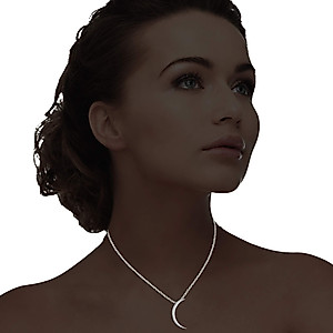 Beaux Bijoux Sterling Silver Moon Necklace - Silver Crescent Necklace - Crescent Moon Necklace - Half Moon Necklace for Women - Moon Necklaces For Women - Moon Necklace Silver - Moon Pendant