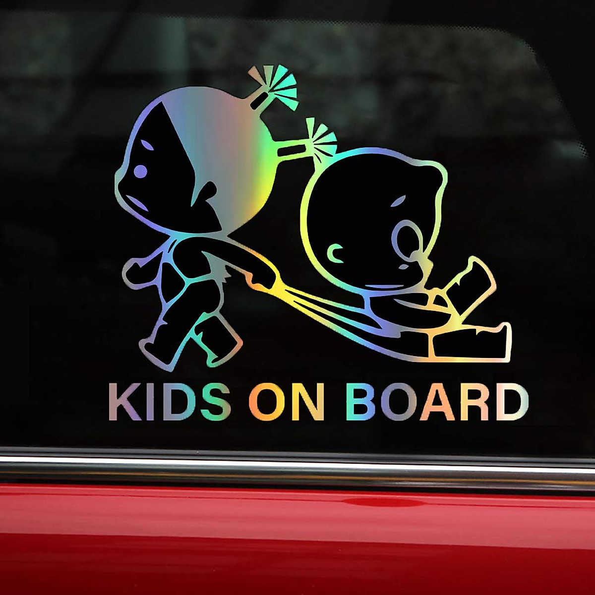 Meitinalife Kids on Board Stickers Baby ON Board Funny Car Stickers and Decals Baby in Car Styling Bumper Sticker Windshield Window Vinyl Decal for Car Body Door Decoration 5.27"x6.69" (5)