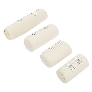 Baluue 4 Rolls Elastic Band Gauze Pads Non Woven Gauze Stretchy Gauze wrap self Adherent wrap cohesive Tape Gauze Adhesive Tape Medical Cloth roll Nylon Protection