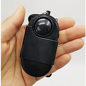 HITBEAT 2 Packs 120DB Portable Mini Motion Detector Alarm Siren with Keychain & LED Light & Battery, Home Hotel Door Room Security