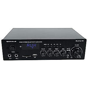 Rockville BLUAMP 90 Home Stereo Bluetooth Receiver Amp w/Mic+Phono+HDMI Input