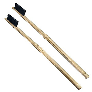 2 Pcs Long Wooden Handle Bird Cage Cleaning Brush Parrot Birdcage Cleaner Tool, 14.4 inch Long