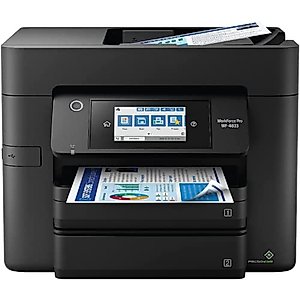EpsonWorkforce Pro WF-4833 Color Inkjet Printer - Wireless All-in-One, Print, Scan, Copy, Fax - Ethernet, 25ppm, Auto 2-Sided Printing, 50-Sheet ADF - High Productivity Quality, Nowco Cloth