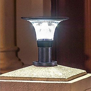 ZZYJYALG Solar Column Headlights Outdoor Super Bright Gate Pillar Lights Villa Garden Lawn Lights Home Waterproof Wall Lights, Outdoor Post Lights Dusk to Dawn Landscape Lighting
