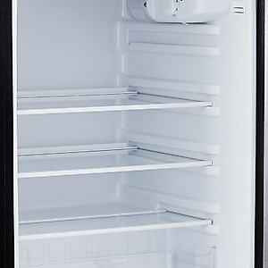 Litake 4.5 Cu. Ft Mini Fridge with Freezer, Refrigerator with Stainless Steel 2 Doors, 5 Adjustable Thermostat Settings, Compact Refrigerators with Crisper Drawer for Apartment, Dorm, Office, 128L