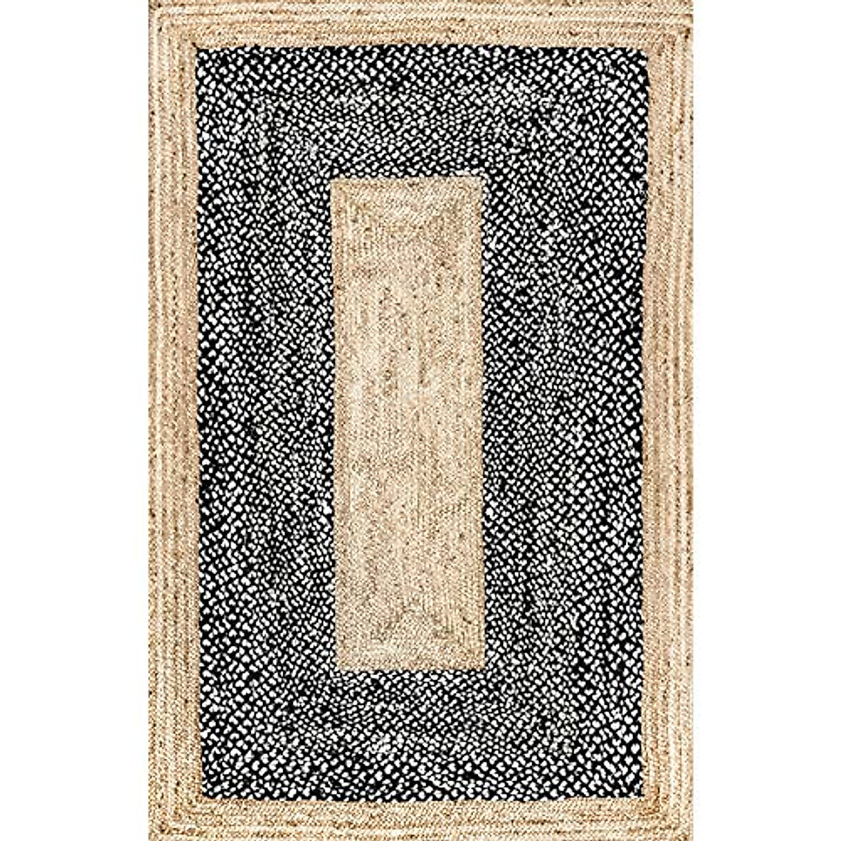 NuLOOM Lesha Natural Fiber Area Rug, 7' 6" x 9' 6", Black