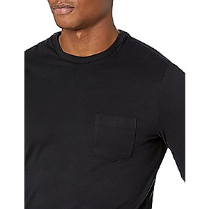 Amazon Essentials Men's Slim-Fit Long-Sleeve T-Shirt, Black, Large
