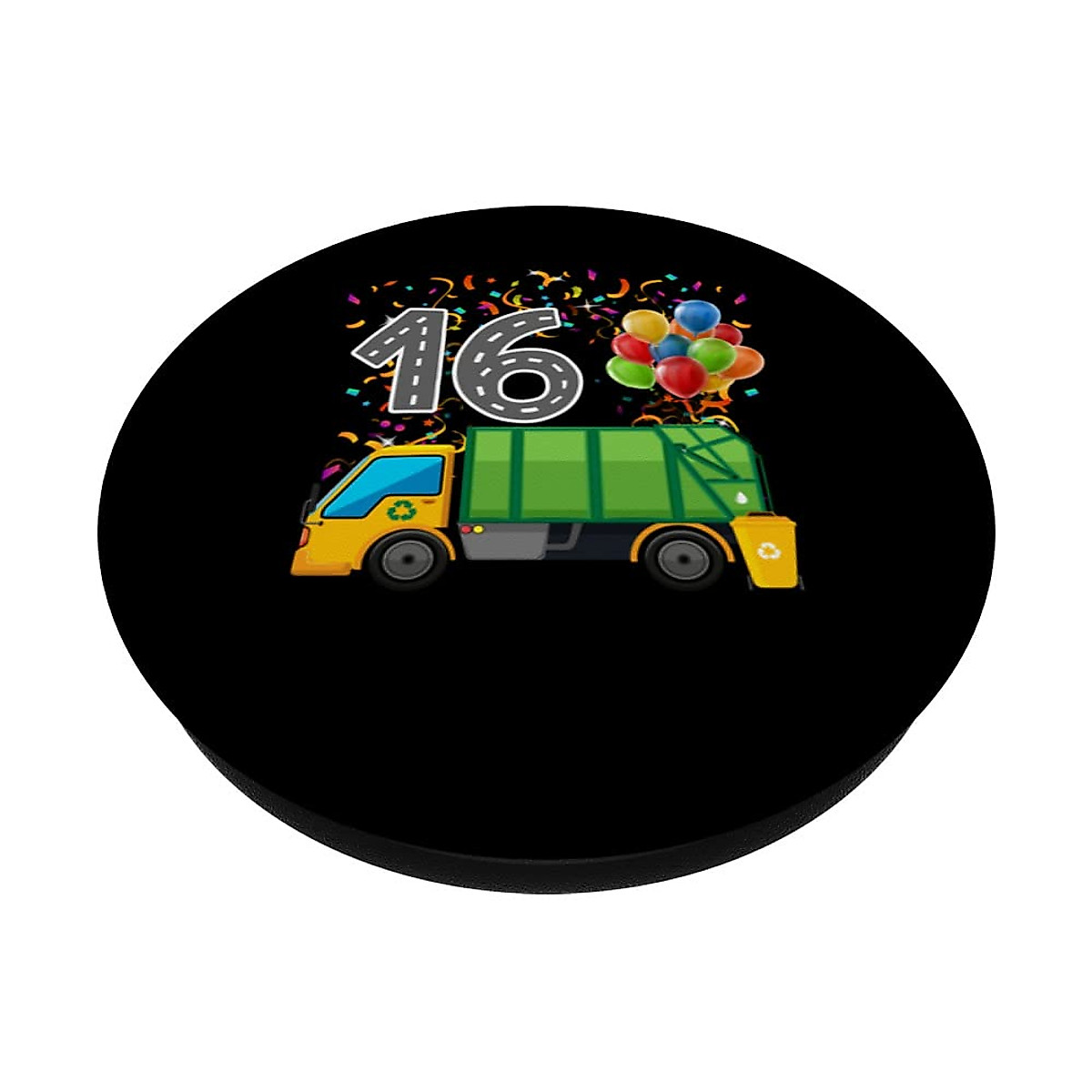 Happy 16 Waste Picker Dumpster Garbage Truck PopSockets Swappable PopGrip