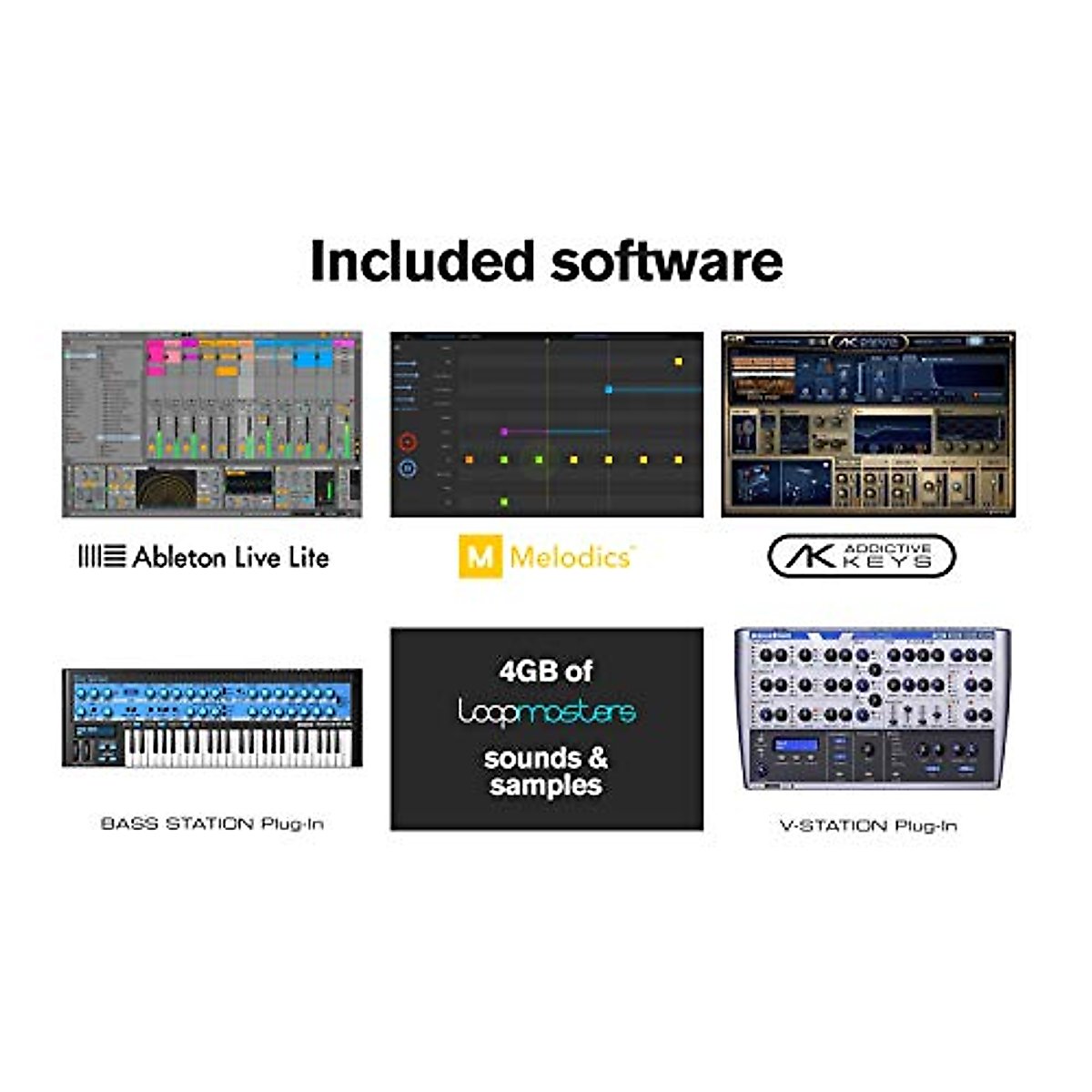 Novation Launchkey 25 MK3 USB MIDI Keyboard 25 Keys Controller with Software Pack of Ableton Live Lite and 4 GB of Loopmasters Sounds & Samples w/Mackie CR3-X Pair Studio Monitors & Instrument Cables