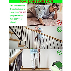 Stair Nosing Edge Anti Slip Traction Treads,Stair Edge Protector,Step Edge Trim Rubber Strips,Easy to Install,Outdoor Indoor Staircases Pads Help Elderly,Children to Walk The Stairs Safely