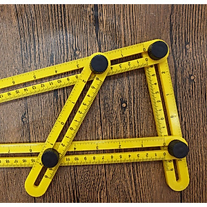 Zhengrun Multi-Angle Measuring Ruler 4-sided measuring ruler Template Tool Angularizer Ruler for Carpenters, Woodworkers, Builder(1pack)