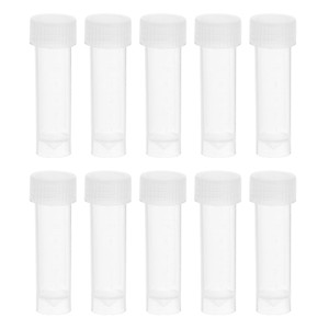 Operitacx 10pcs Sewing Needle Case, 2.3" Length Plastic Sewing Needle Holder with Lids, Portable Needle Storage for Craft Knitting