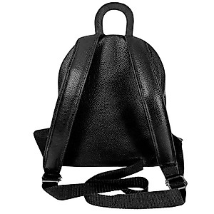 NGF Genuine Leather Backpack Bag for Men's & Women Multi-functional Purse Elegant Daypack Soft Leather Travel Shoulder Fashion Bag Office, Shopping, Trip - Black