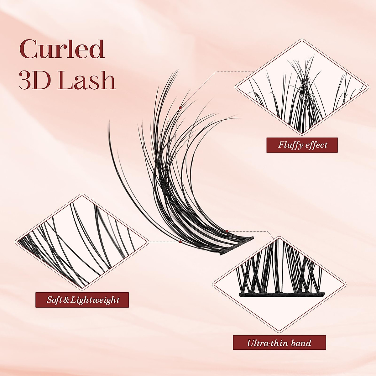 Higu clace Clusters Lashes 140PCS, DIY Eyelash Extensions 3D Fluffy Mixed 10-16mm Lash Bond and Seal, Bond and Seal Lash Glue for All Day Wear Cluster Lash Glue Eyelash Bond and Seal