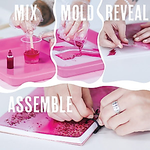 DOODLE HOG Make Your Own Notebook Journal Resin Kit for Beginners with Molds, Craft for Girls and Boys Age 12 Year Old Teen Girl Crafts, DIY Kit Science Experiment Toys, Gift Kits Kids Ages 12+