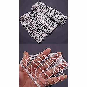 PZRT 3 Meters Meat Netting Roll Cotton Meat Net Ham Sausage Net Butcher's String Sausage Roll Hot Dog Sausage Casing Packaging Tools, 3 Sizes