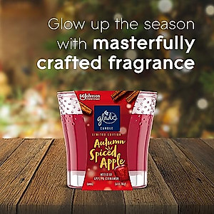 Glade Candle Jar, Air Freshener, Autumn Spiced Apple, Limited Edition Scent, 3.4 oz, 2 Count