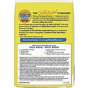 Gold Medal Premium Quality Unbleached Bread Flour, 5 lb