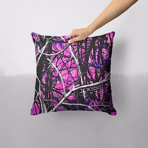 iiRov Hot Pink Abstract Real Camouflage - Custom Decorative Home Decor Indoor or Outdoor Throw Pillow Cover for Sofa, Bed or Couch Cushion (Pillow CASE Cover ONLY)