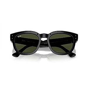 Ray-Ban RB0298S Mega Hawkeye Square Sunglasses, Black/Green, 53 mm