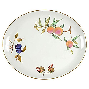 Royal Worcester Evesham Gold Porcelain 15-by-12-inch Oval Platter