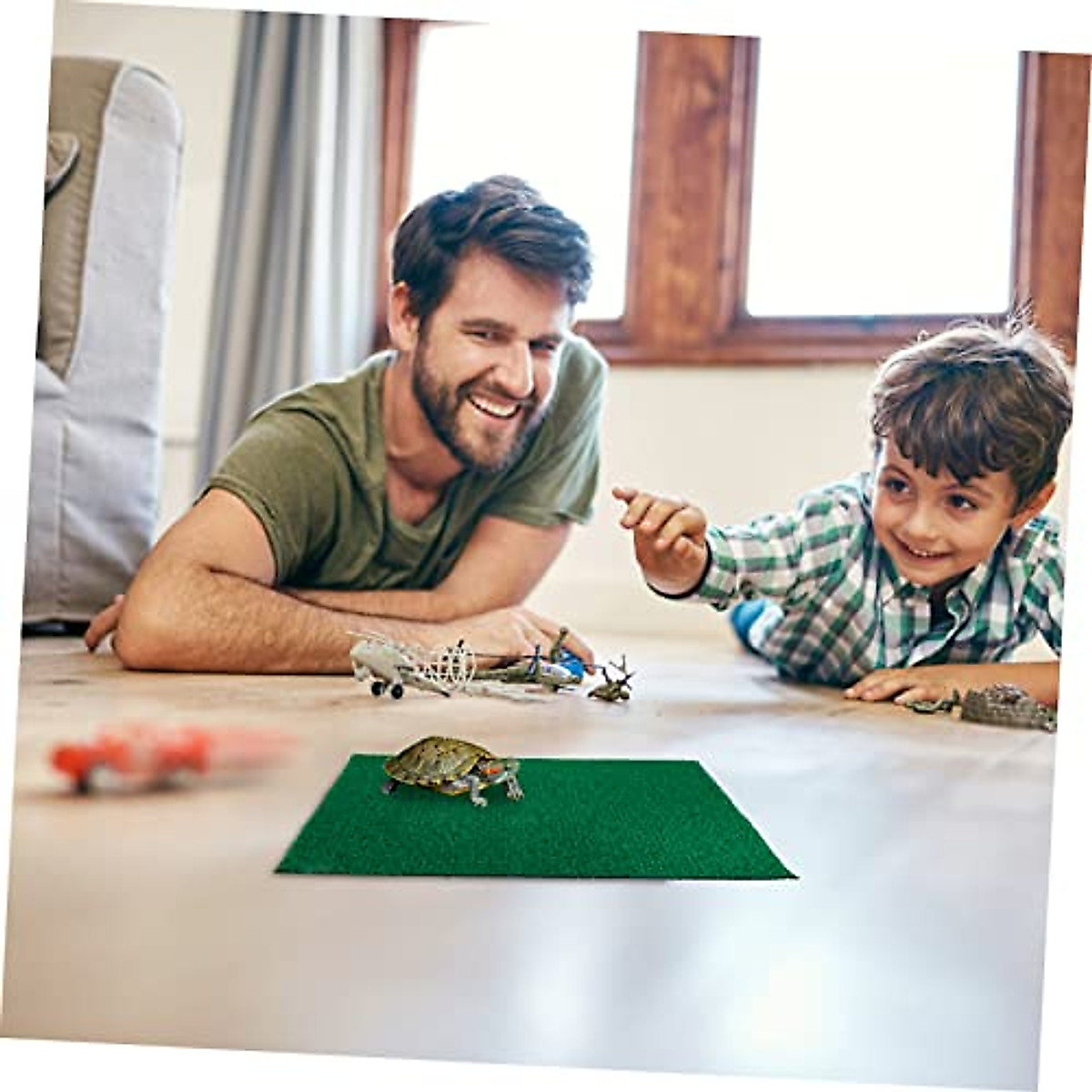 JEWEDECO Turtle Terrace Mat Turtle Tank Turf Garden Turf Carpet Yard Turf Simulation Grass Turtle Basking Platform Turf Fake Grass Turf Simulation Turf Lawn Turf Resin Bedding Artificial