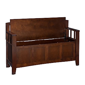 Linon Home Dcor Linon Home Decor Cynthia Storage Bench, 50"w x 17.25"d x 32"h, Walnut
