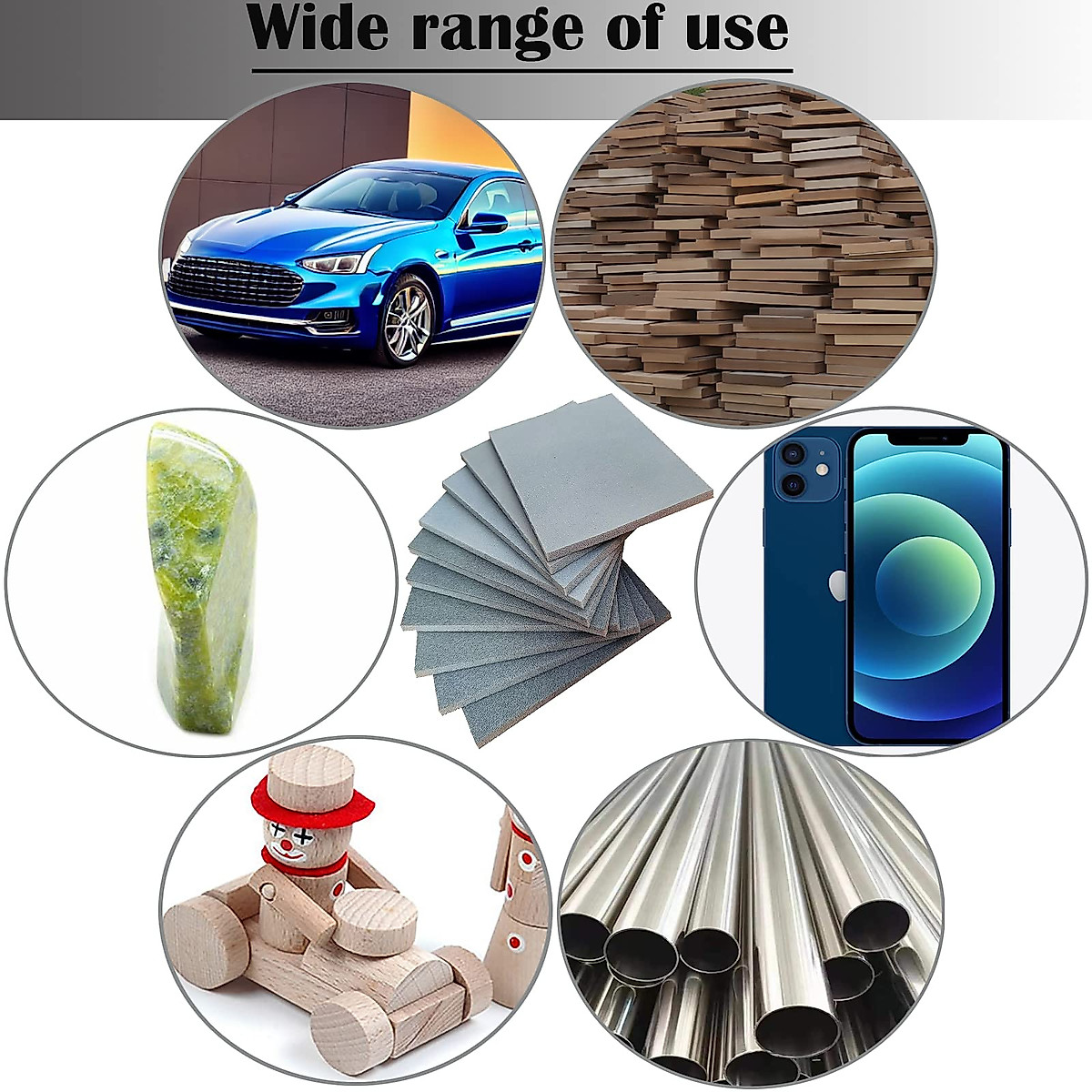 10 PCS 4 1/2 x 5 1/2 in Softback Sanding Sponge - 400 600 1000 2000 3000 Grits, Fine Grit, Fast Cutting, Flexible Soft Foam Hand Sanding Block for Model Drywall Metal Wood Furniture Polishing