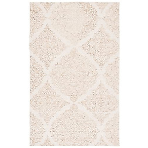 SAFAVIEH Abstract Collection 8' x 10' Ivory/Beige ABT346B Handmade Premium Wool Area Rug