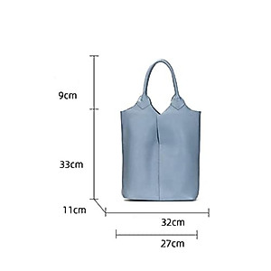 ZLXDP Ladies Handbag Casual Style Women Bucket Handbag (Color : Black, Size : About 27cm-11cm-33cm)