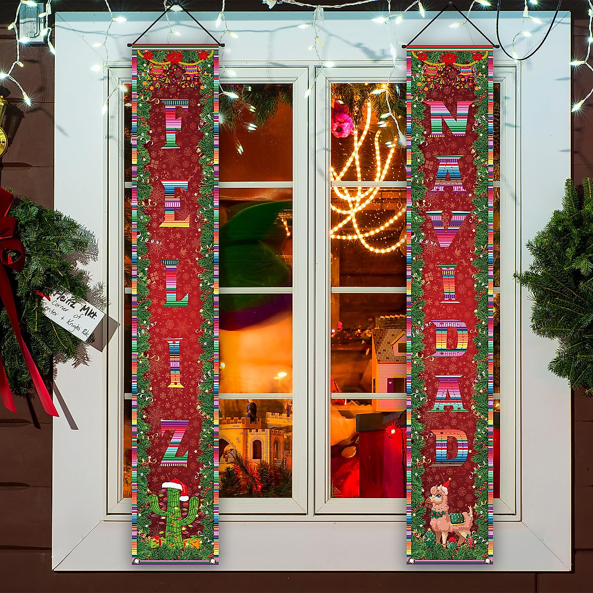 Feliz Navidad Decorations Mexican Christmas Porch Banner Feliz Navidad Welcome Sign Mexican Christmas Decorations and Supplies for Home Party