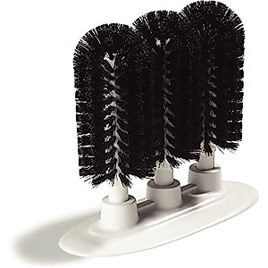 SPARTA 4046103 Plastic Glass Washer, Scrub Brush With Soft Bristles, 8 Inches, Black