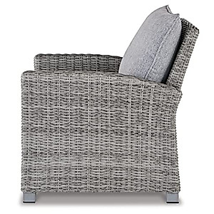 Signature Design by Ashley Naples Beach Contemporary Outdoor Lounge Chair with Cushion, Light Gray