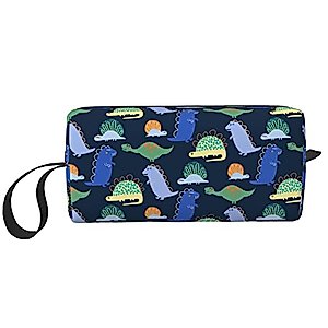 OPZAEUV Cute Dinosaur Fashionable Pencil/Pen Case, Portable Stationery With Zipper For Teenage Men Women, Pencil Pouch Cosmetic Storage Bag