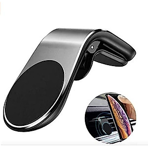 Strong Metal Magnetic Phone Car Mount Air Vent Mini Phone Stand Mobile Phone Holder for Smartphone for iPhone (Black)