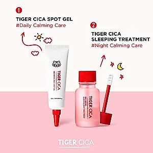 It'S SKIN Tiger Cica Red Growl Sleeping Spot Treatment – Dries Out Acne, Pimples, Blemishes, Zits and Clogged Pores – Overnight Trouble Solution for Inflamed Skin – Calamine, Tea Tree and Tea Tree, 0.5 fl.oz.