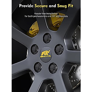 MIKKUPPA 1/2-20 Lug Nuts - Replacement for 1987-2018 Jeep Wrangler JK, 2002-2012 Jeep Liberty, 1993-2010 Jeep Grand Cherokee Aftermarket Wheel - 20pcs Black Closed End Solid Lug Nuts