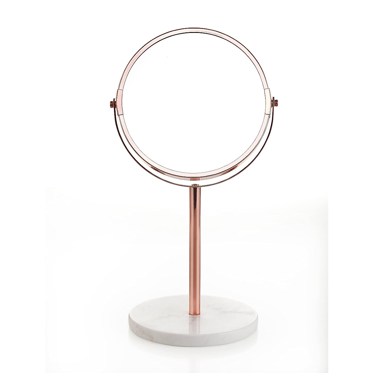 SsweetyPrincess Vanity Tabletop Mirror with 1X/7X Magnification (Rose Gold)