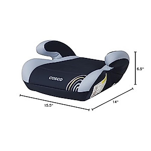 Cosco Topside Backless Booster Car Seat, Lightweight Booster Seats for Cars 40-100 lbs, Backless Booster Seat for Car, Rainbow