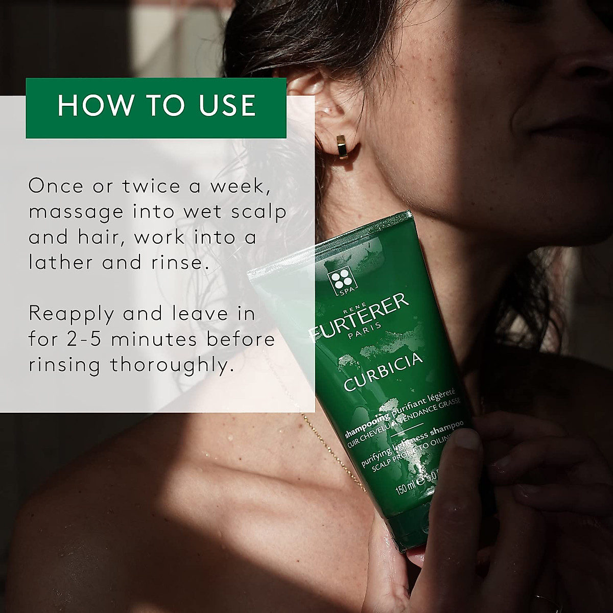 Rene Furterer CURBICIA Normalizing Lightness Shampoo, Oily-Prone Scalp, Sebum Control, 5 oz.