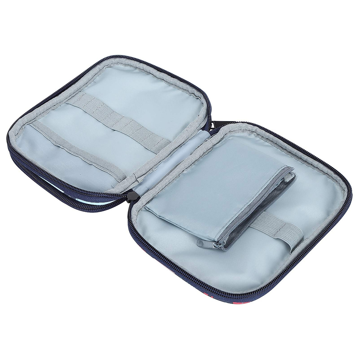 Crochet Bag, Sewing Double Sided Zipper Easy to Carry Crochet Hook Hand Made Oxford Cloth Knitting Organizing Packet Large Yarn Storage for Yarn Stitch Markers(Elephant)