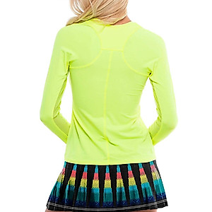 Lucky In Love Hype Long Sleeve Tennis Shirt (White, Medium)