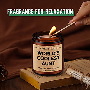 GSPY Cool Aunt Candles - Gifts for Aunt - Aunt Gifts from Niece, Nephew - Cool Aunt Gifts, Aunt Candle - Aunt Birthday Gifts - Funny Christmas Gifts for Aunt, Auntie - Best Aunt Ever Gifts