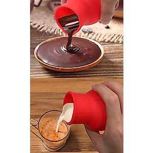 3 Pcs Chocolate Melting Pot, Silicone Chocolate Melter in Microwave for Butter, Cheese, Candy, Sauce and Caramel, Melting Chocolate for Molds