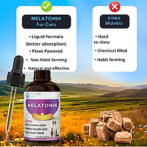 EDUZEBRA Cat Melatonin, Melatonin for Cats, Cat Sedative for Grooming, Cat Sleep Aid, Cat Calming Treats, Anxiety Relief for Cats, Support Restful Sleep for Your Cat