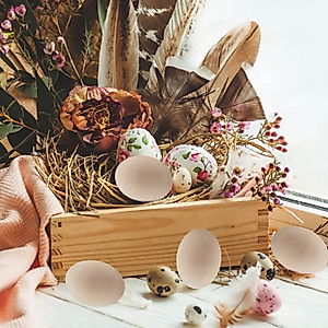 15PCS Easter Wooden Eggs Fake Easter Eggs Life-Size Red、White and Red Wooden Eggs for Hand Painting Dyeing Carving Crafting Easter Decorations Pretend Play Simulation Toys Fake Food Laying Chicken